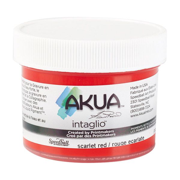 Akua Intaglio Ink 2oz - Scarlet Red | Jerry's Artarama