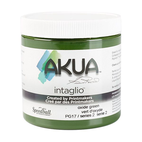 Akua Intaglio Ink 8oz - Oxide Green | Jerry's Artarama