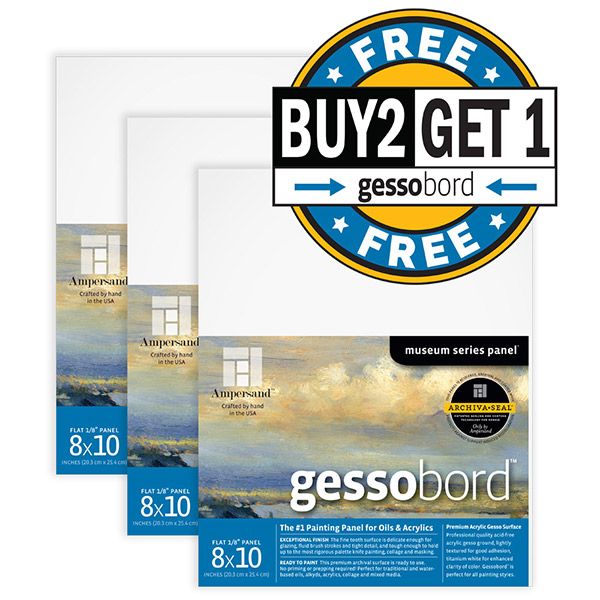 Buy 2 Get 1 Gessobord 1/8" Flat Panel Bundle 8X10 | Jerry's Artarama