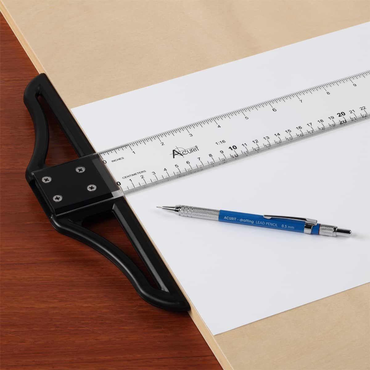 Acurit Detachable T-Square, Clear Acrylic 24" | Jerry's Artarama