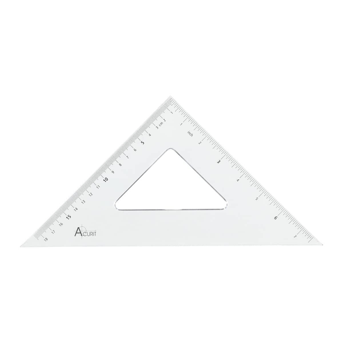 Acurit Scholar Triangle Set of 2, 8" (45/90 Degrees) and 10" (30/60/90 ...