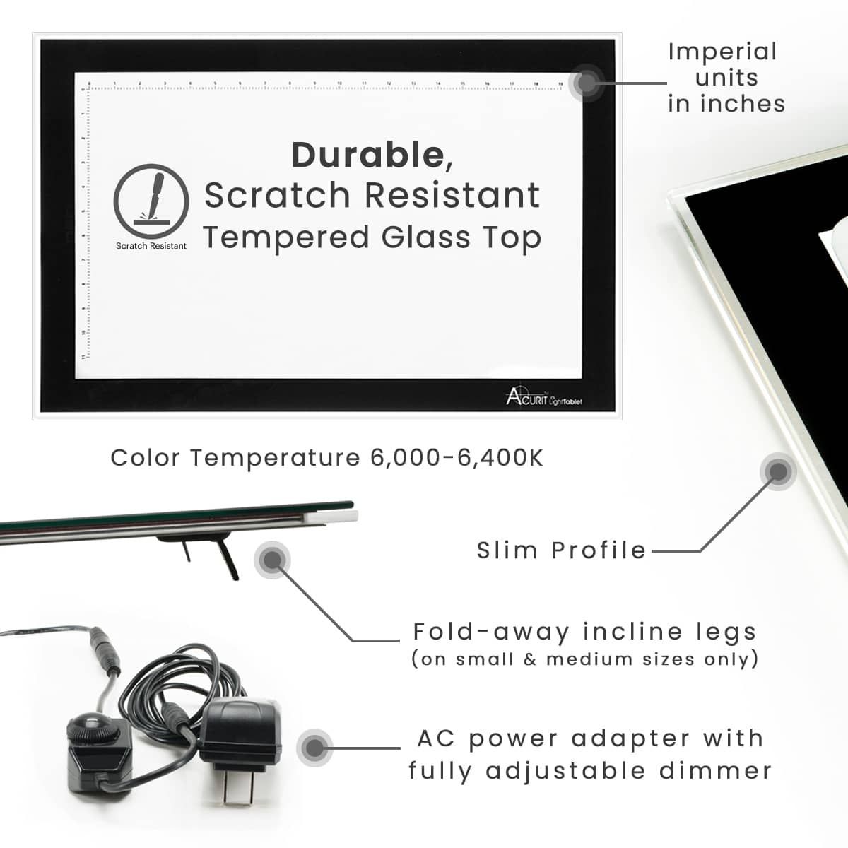 Acurit Small LED Light Tablet 11.625" x 15" | Jerry's Artarama