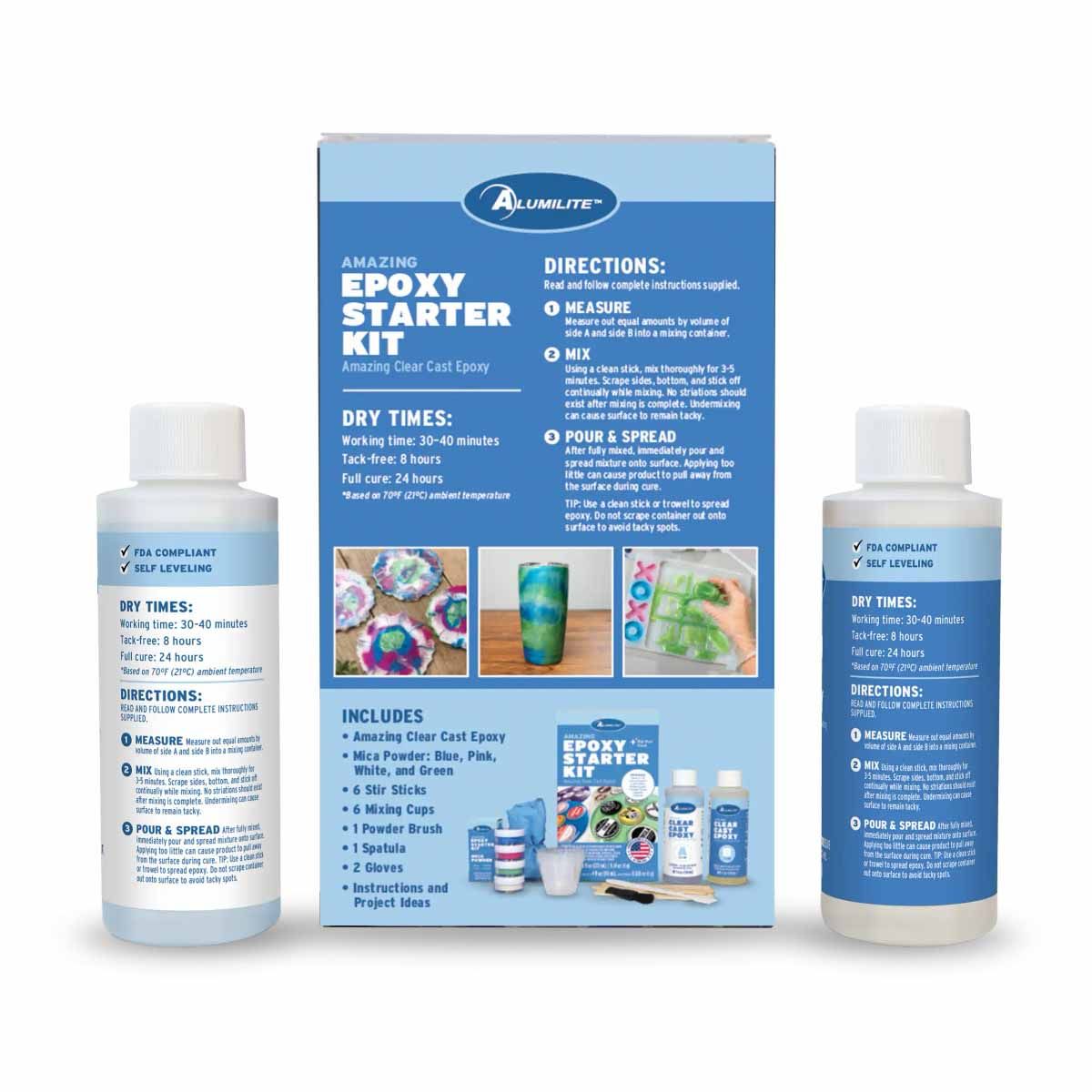 Alumilite Amazing Clear Cast Epoxy Starter Kit (4oz Each), 8oz Total ...