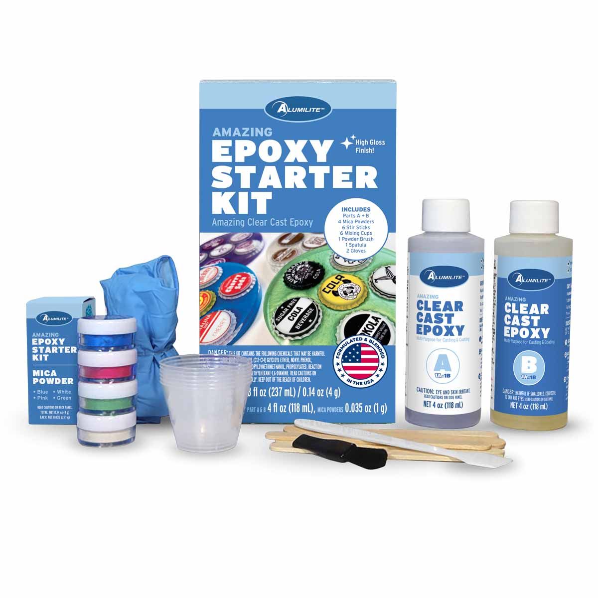 Alumilite Amazing Clear Cast Epoxy Starter Kit (4oz Each), 8oz Total ...