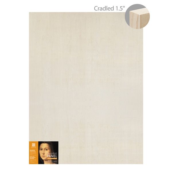 Ampersand Value Series Unprimed Basswood Panel 1-1/2" Cradle 30" x 40 ...