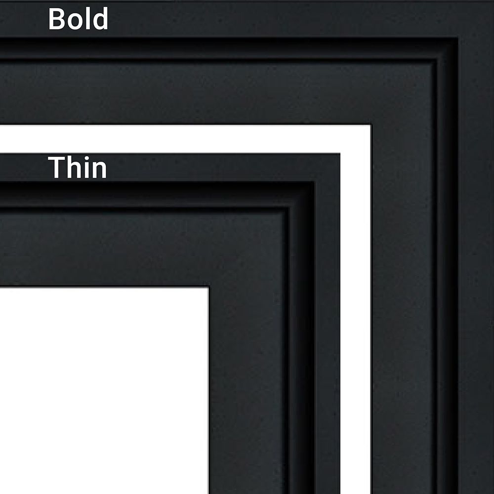 Ampersand Thin Face, Black 12"x12" Floater Frame, 7/8" Deep | Jerry's ...