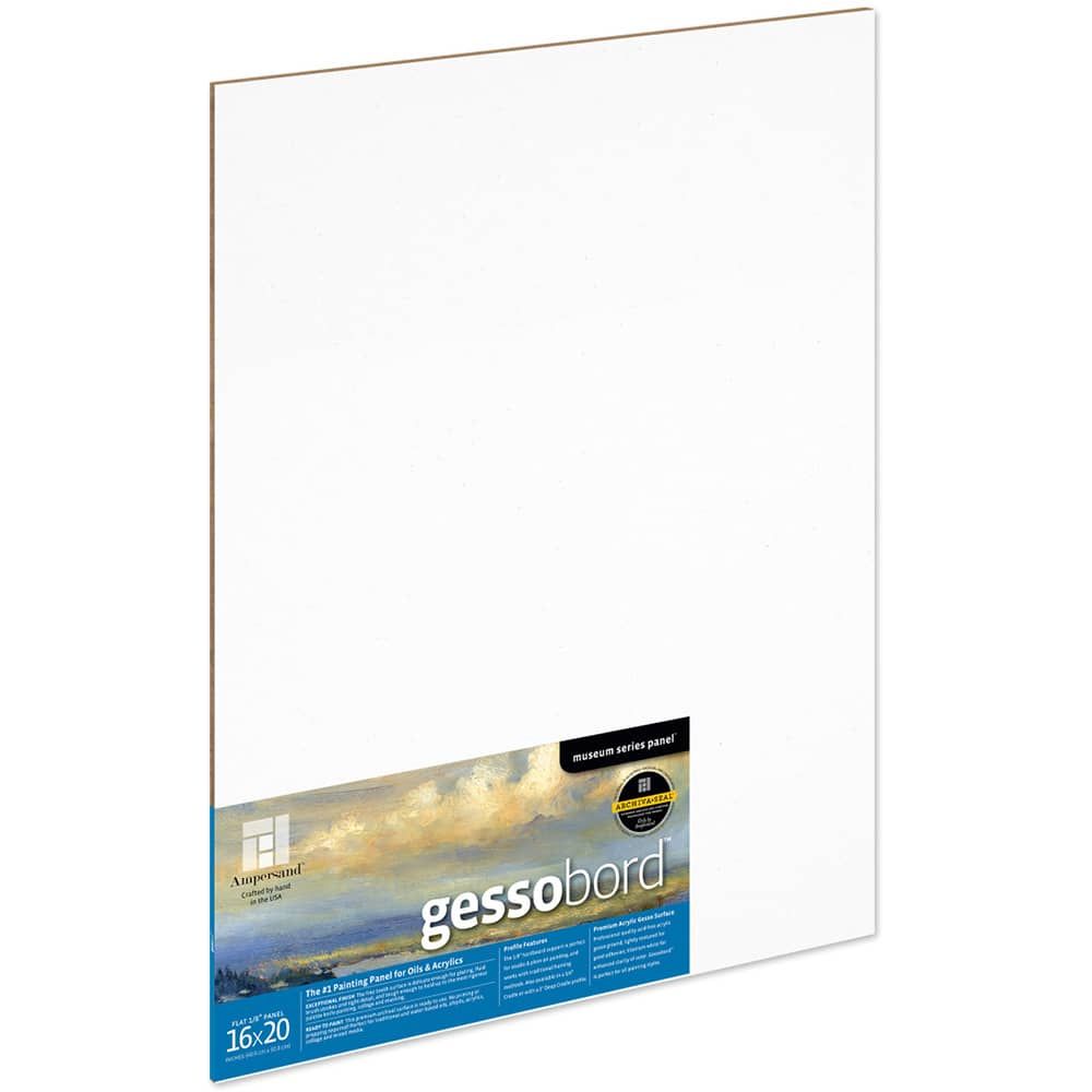 Ampersand Museum Series Gessobord Panels 1/8" Single Flat Panel 16" x ...
