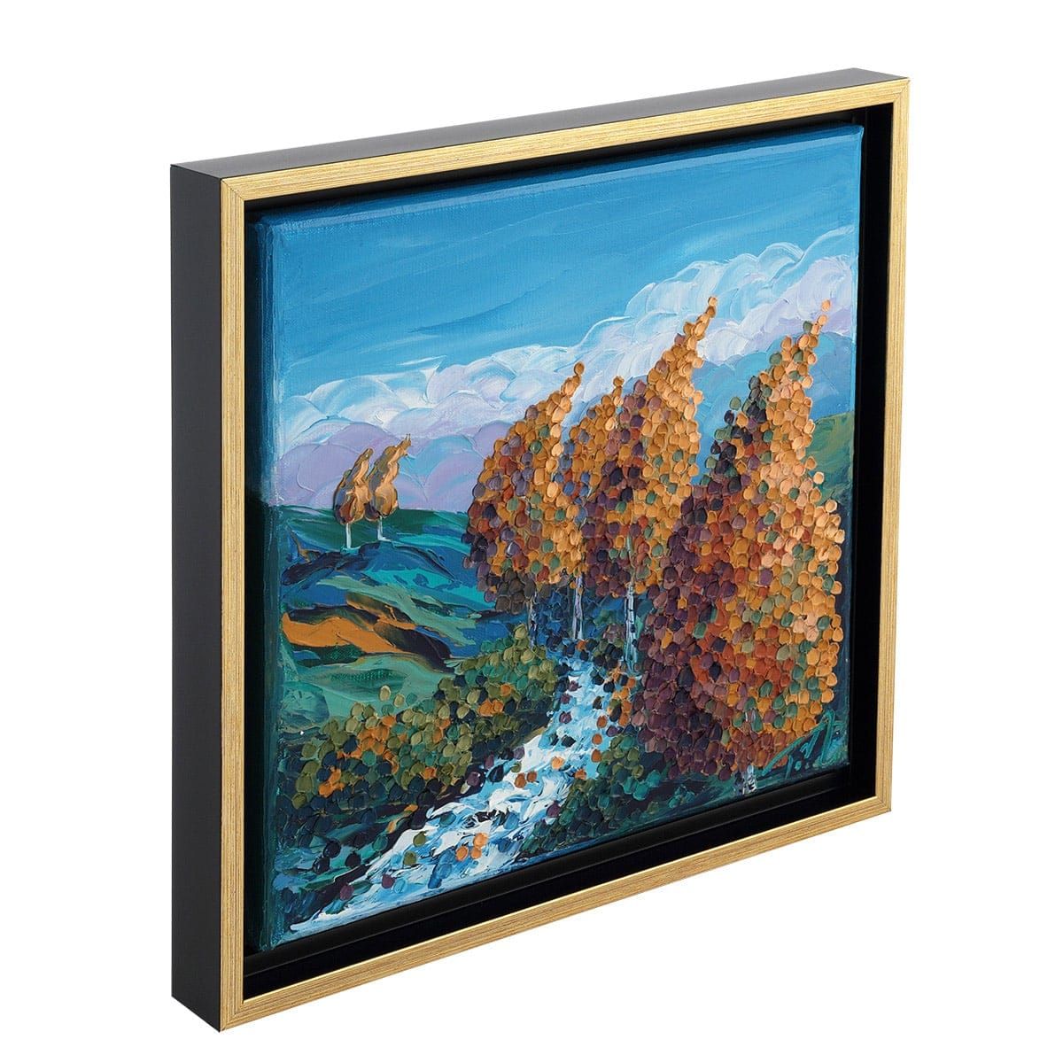 Cardinali Floater Frame - Black/Antique Gold 12"x12" (Box of 6), 3/4 ...