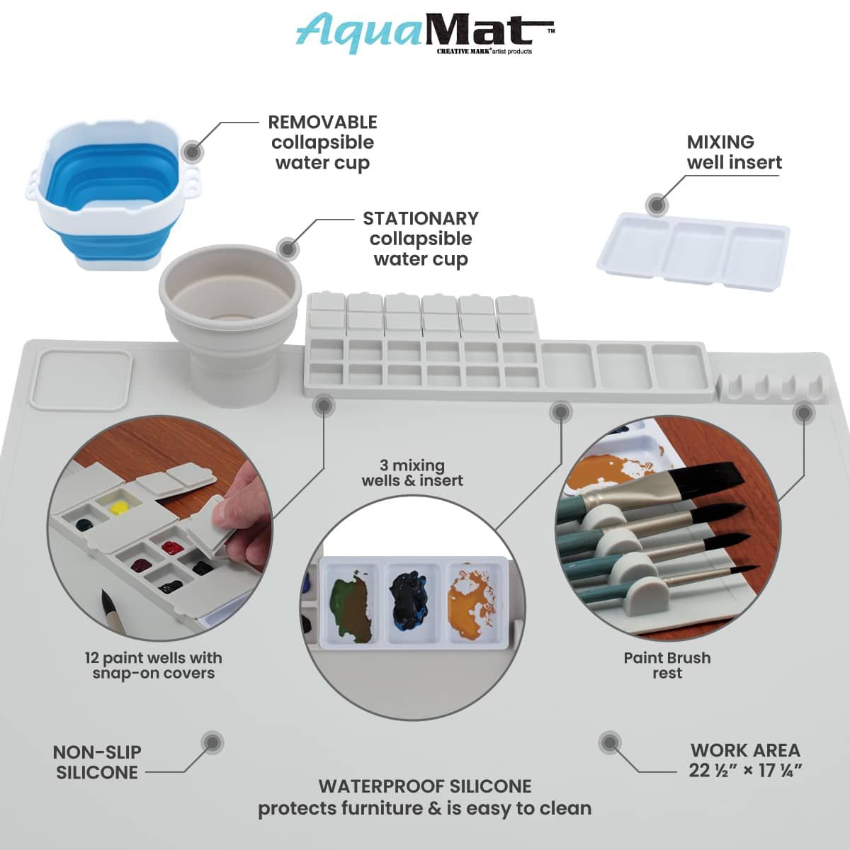 Creative Mark Aquamat Light Grey | Jerry's Artarama