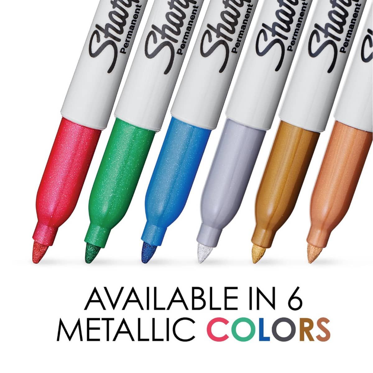 Sharpie Chisel Tip Metallic Marker - Assorted Colors, Set of 6 | Jerry ...