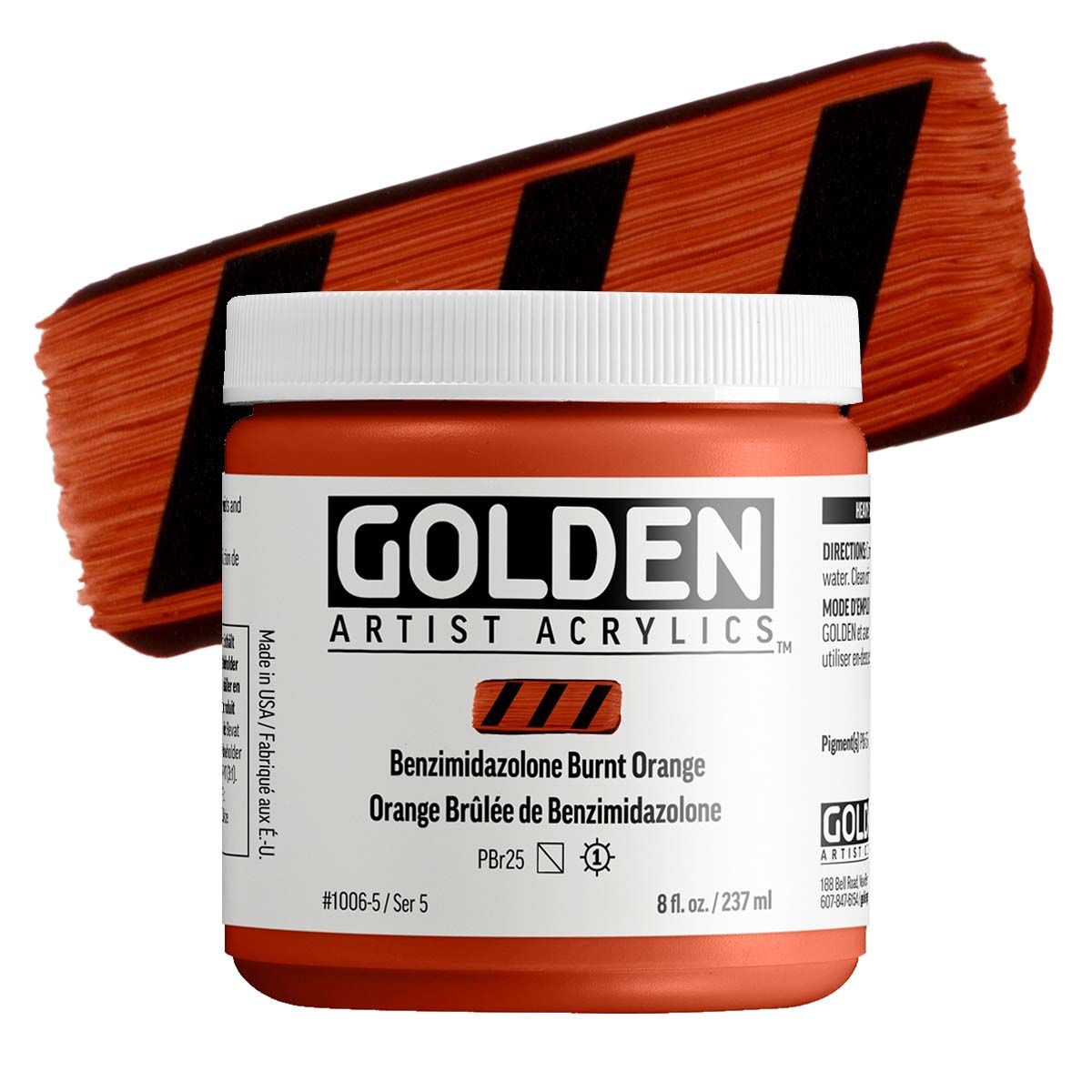 Golden Heavy Body Acrylic - Benzimidazolone Burnt Orange, 8 oz Tube ...