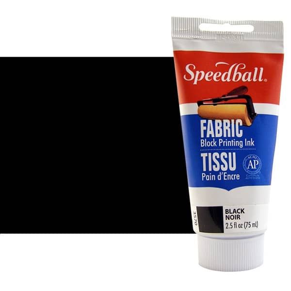 Fabric Block Printing Ink 2.5 oz - Black | Jerry's Artarama