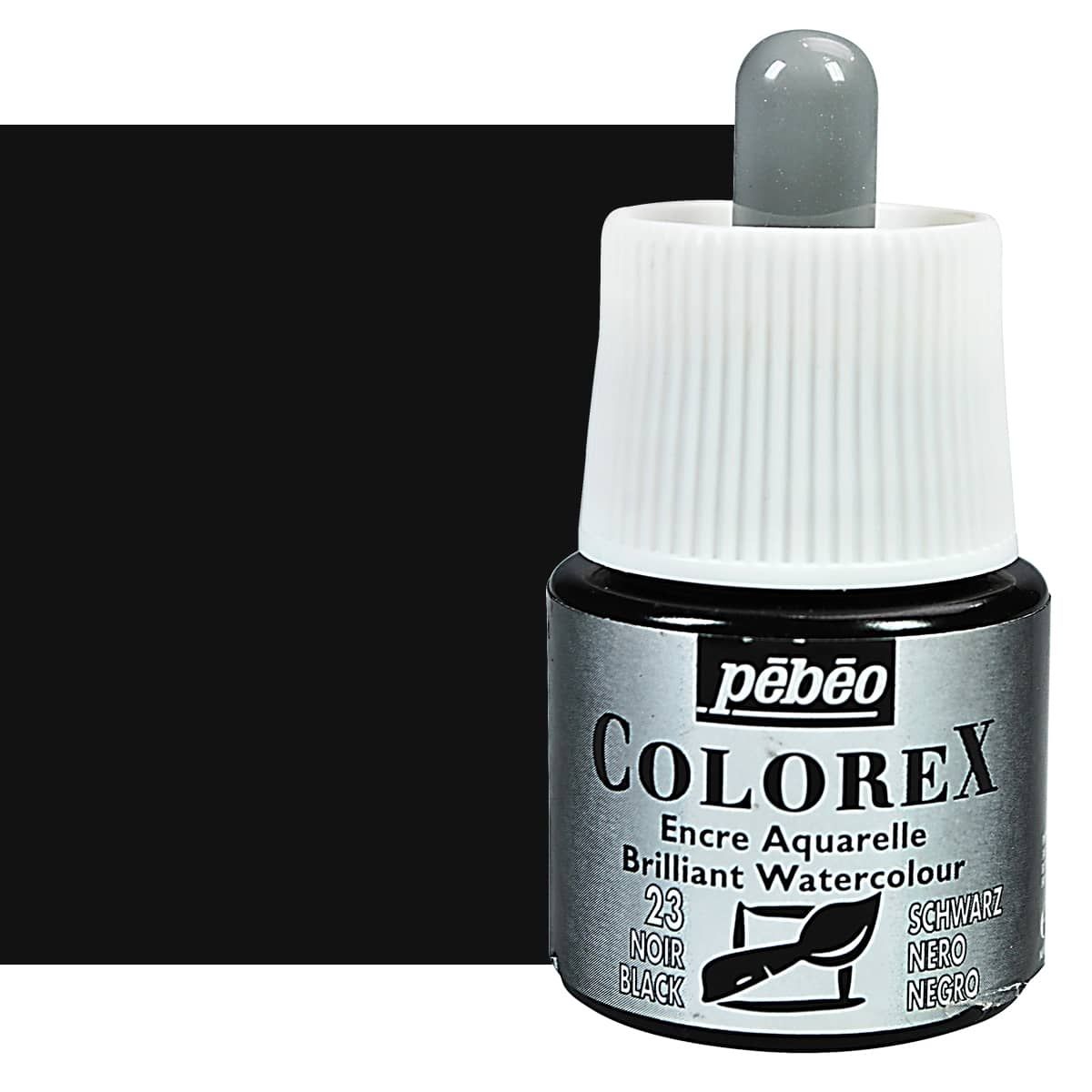 Pebeo Colorex Watercolor Ink Ivory Black, 45ml | Jerry's Artarama