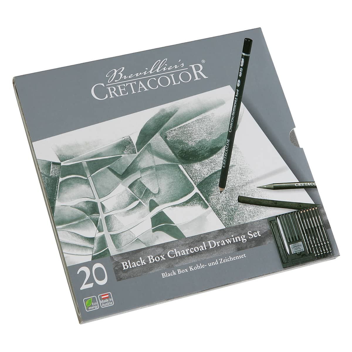 Cretacolor Black Box Drawing Tin Set | Jerry's Artarama