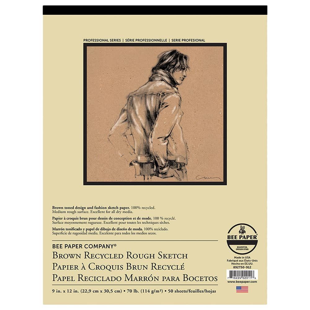 Bee Paper Bogus 70lb Brown Recycled Rough Sketch 9x12in Pad | Jerry's ...
