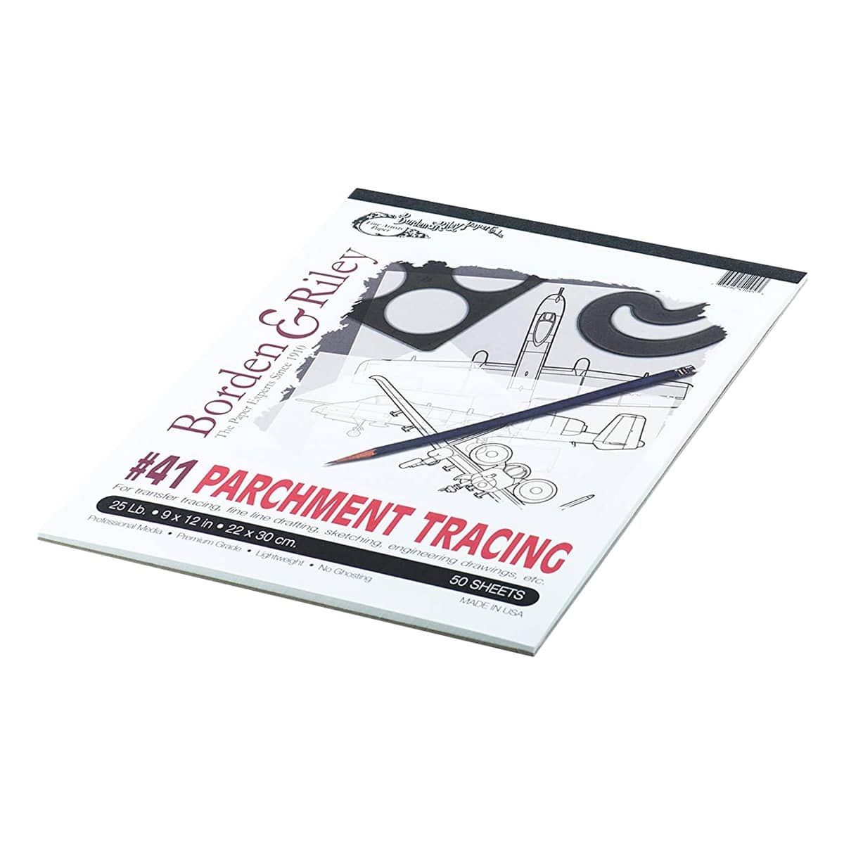 Borden & Riley Parchment Tracing Paper No. 41 25 lb 9" x 12" | Jerry's ...