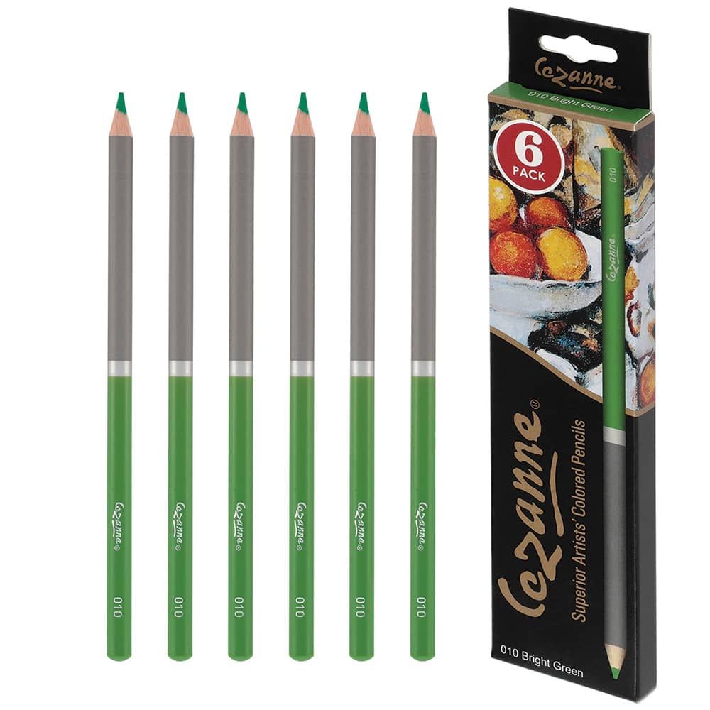 Cezanne Colored Pencils - Bright Green, Box of 6 (Creative Mark ...