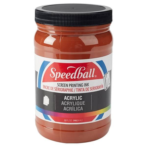 Brown 32oz Jar Speedball Acrylic Screen Printing Ink | Jerry's Artarama