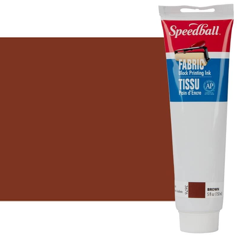 Fabric Block Printing Ink 5 oz - Brown | Jerry's Artarama