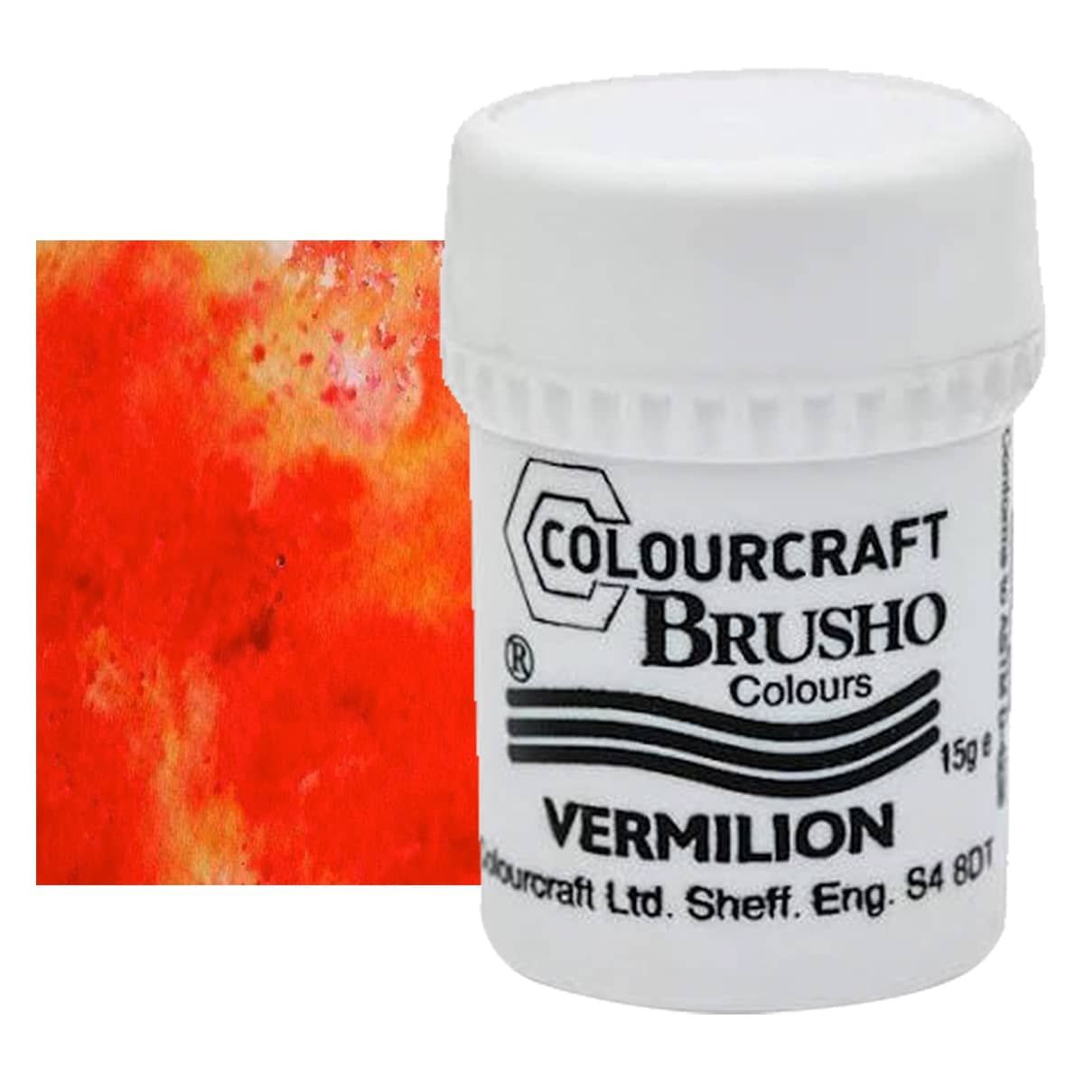 Brusho Crystal Colour, Vermilion, 15 grams | Jerry's Artarama