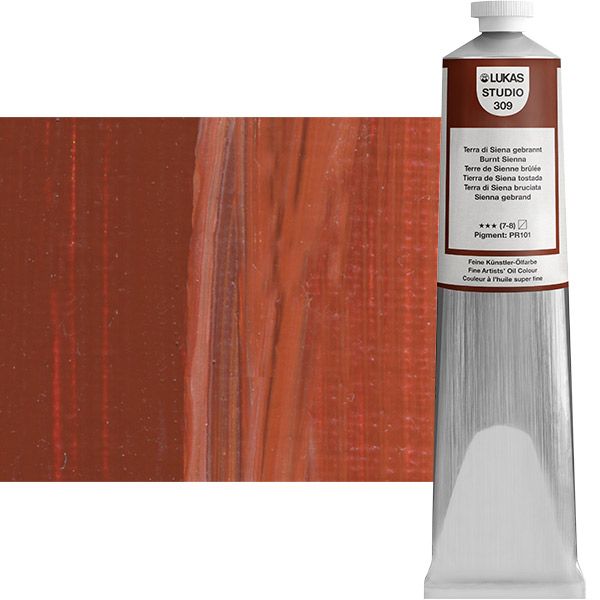 LUKAS Studio Oil Color - Burnt Sienna, 200ml tube | Jerry's Artarama