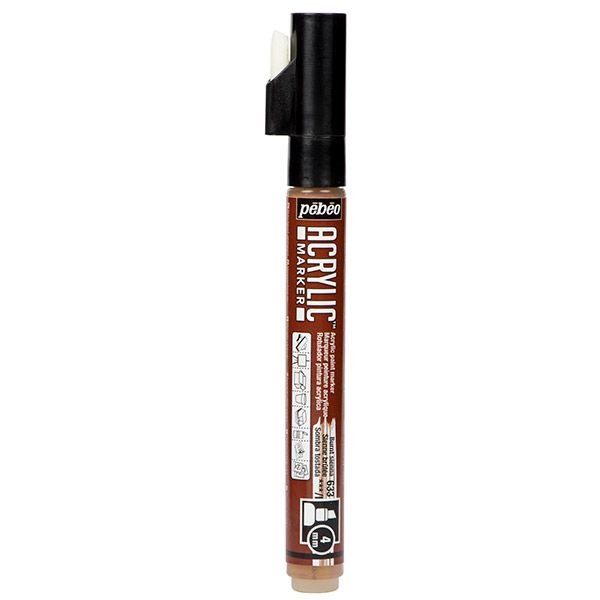 Pebeo Chisel Acrylic Marker 4mm - Burnt Sienna | Jerry's Artarama