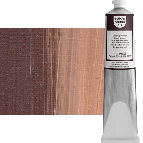 LUKAS Studio Oil Color - Burnt Umber, 200ml | Jerry's Artarama