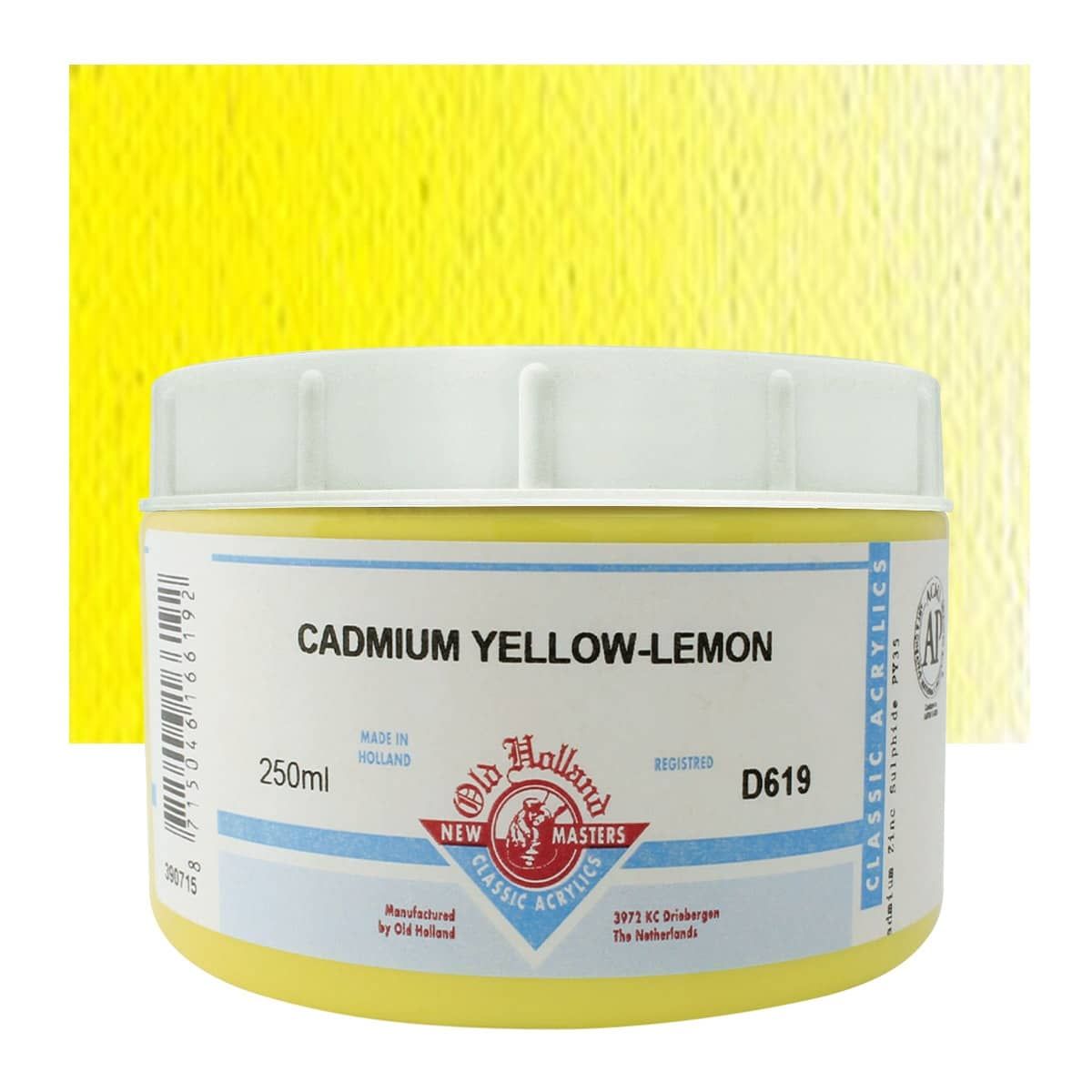 Old Holland New Masters Classic Acrylic Colors Cadmium Yellow Lemon 250 ml | Jerry's Artarama