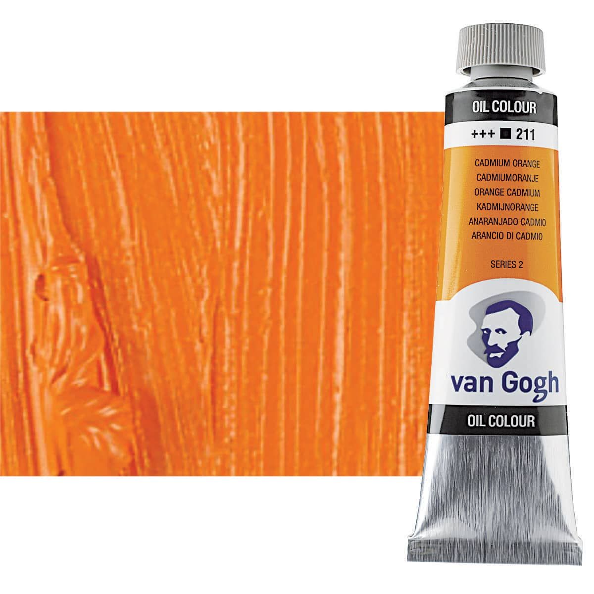 Van Gogh Oil Color, 40ml Cadmium Orange Tube | Jerry's Artarama