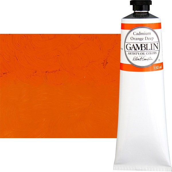 Gamblin Artists Oil - Cadmium Orange Deep, 150ml Tube | Jerry's Artarama