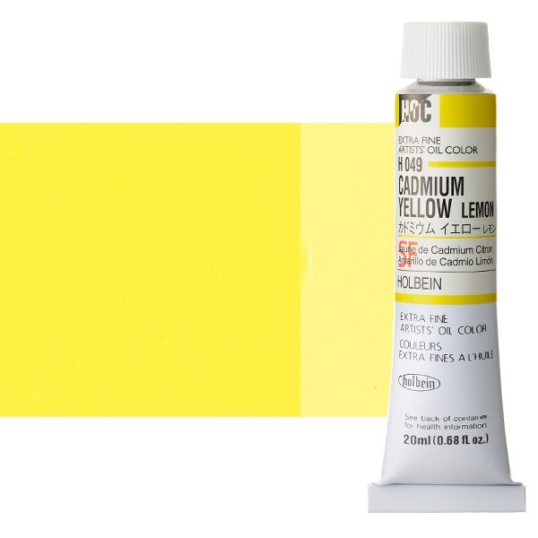 Holbein Extra-Fine Artists' Oil Color 20 ml Tube - Cadmium Yellow Lemon ...