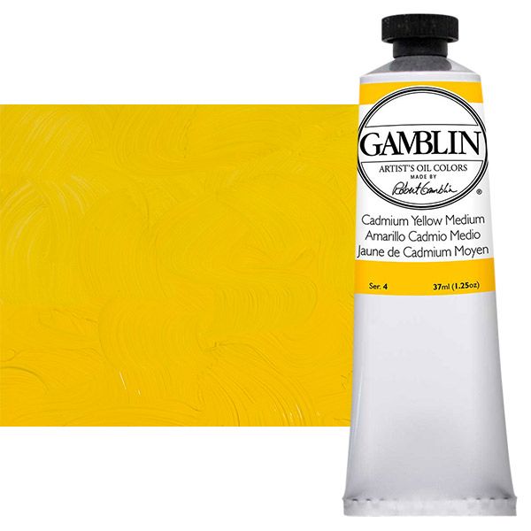 Gamblin Artists Oil - Cadmium Yellow Medium, 37ml Tube | Jerry's Artarama