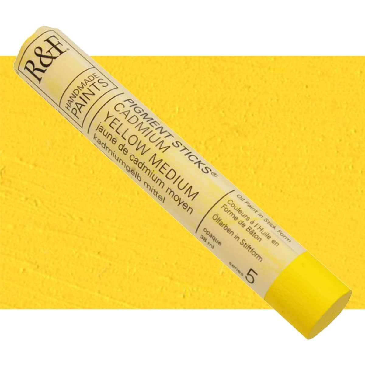 R&F Pigment Stick 38ml - Cadmium Yellow Medium | Jerry's Artarama