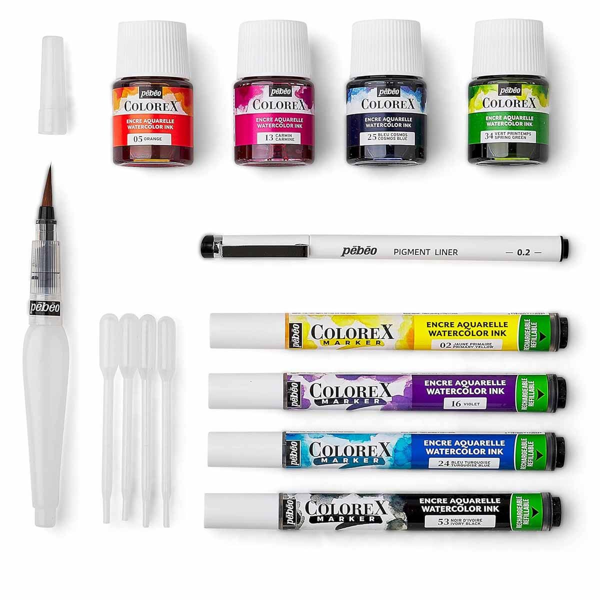 Pebeo Colorex Watercolor Ink Calligraphy Kit | Jerry's Artarama