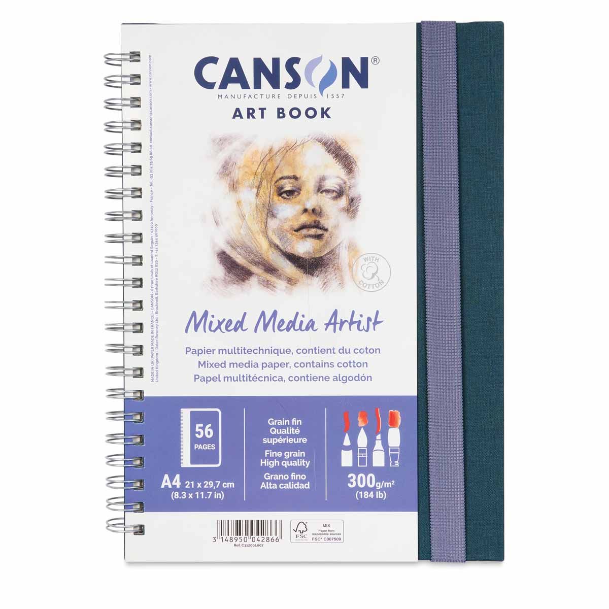 Canson Artist Series Mixed Media Art Book 8.3"x11.7", 56 Pages | Jerry ...