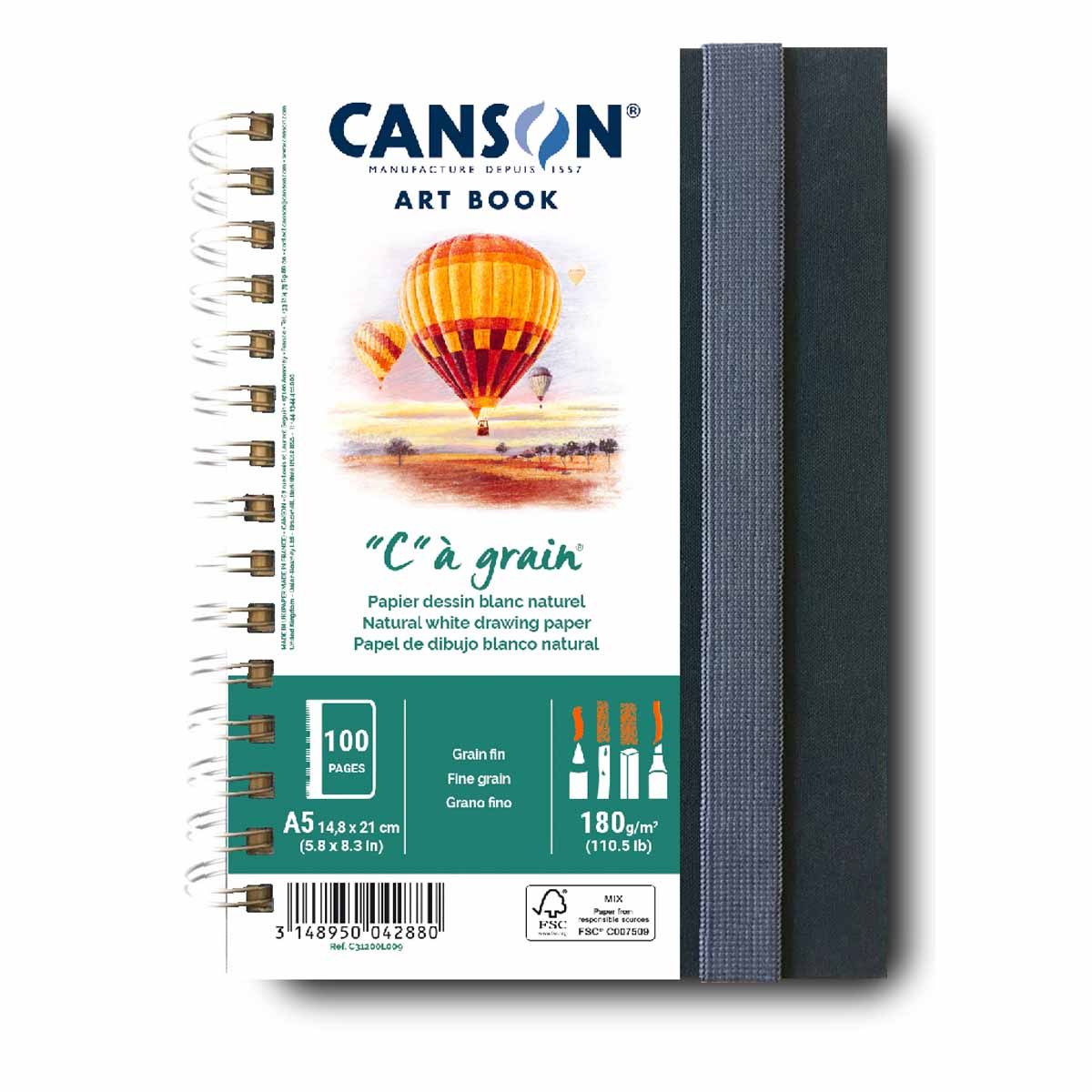Canson C'A Grain Drawing Art Book 5.8"x8.3", 100 Pages | Jerry's Artarama