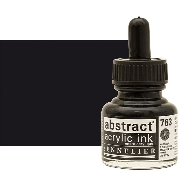 Sennelier Abstract Acrylic Ink 30ml Carbon Black | Jerry's Artarama