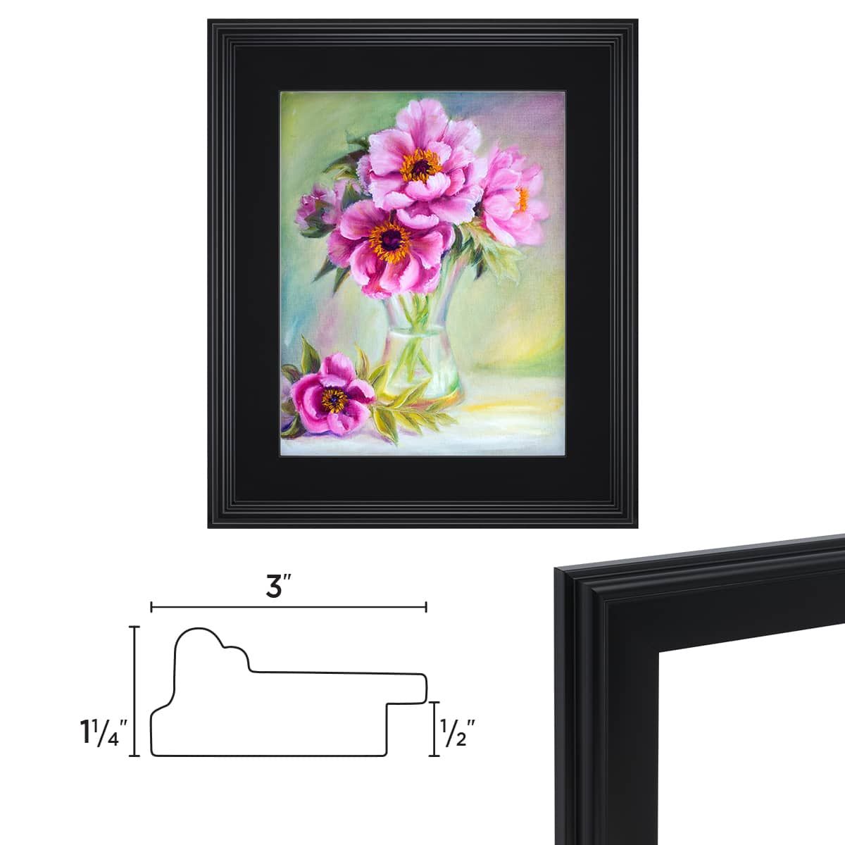 Cardinali Plein Aire Frame - Black w/ Acrylic Glazing and Cardboard ...