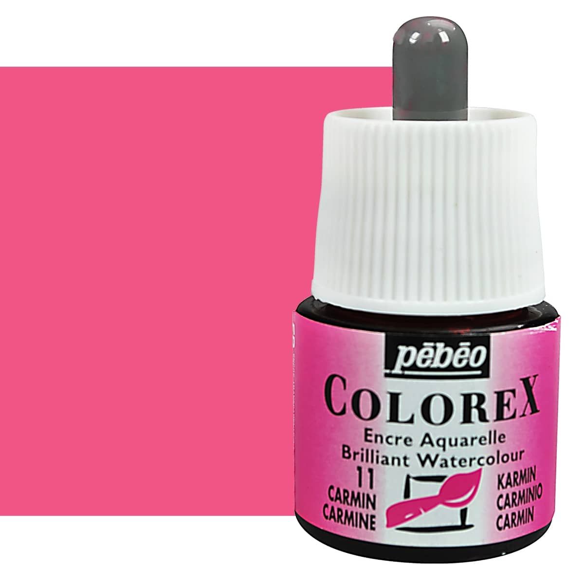 Pebeo Colorex Watercolor Ink Carmine, 45ml | Jerry's Artarama