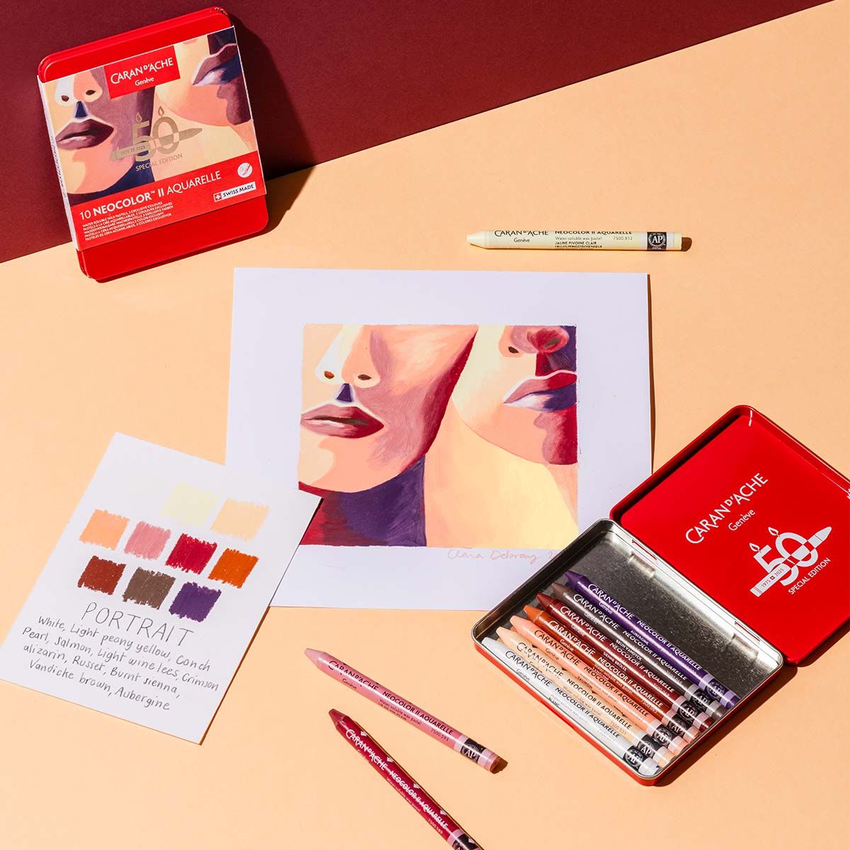 Caran d'Ache Neocolor II Aquarelle Water-Soluble Pastel - 50th ...