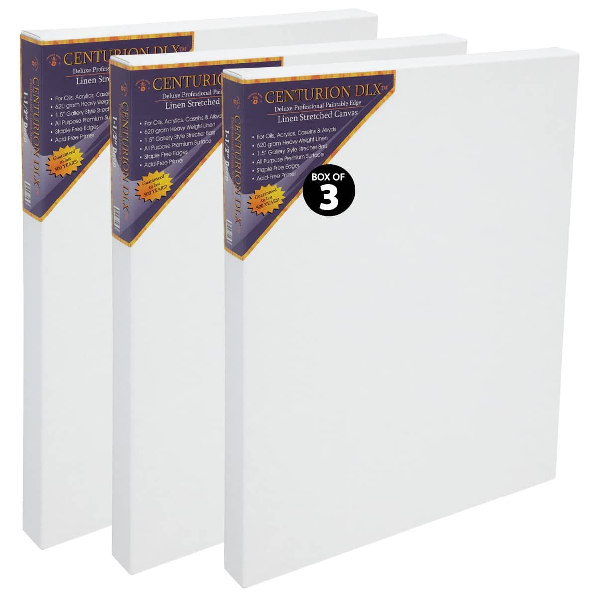 Universal Acrylic Primed Linen Stretched Canvas 1-1/2" Centurion DLX ...