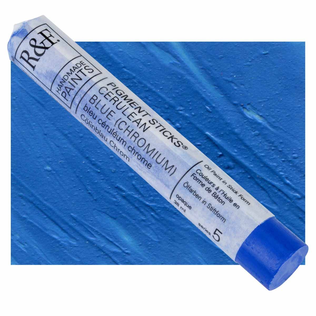 R&F Pigment Stick 38ml - Cerulean Blue Chromium | Jerry's Artarama