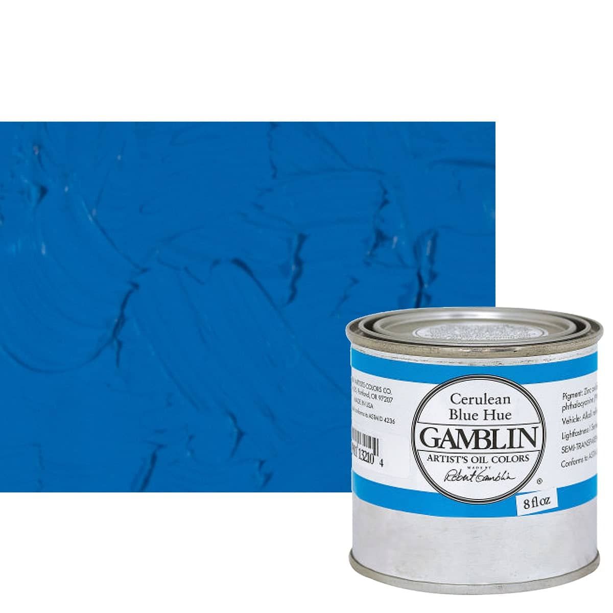 Gamblin Artists Oil - Cerulean Blue Hue, 8oz Can | Jerry's Artarama