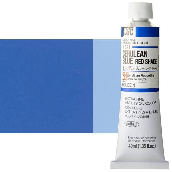 Holbein Extra-Fine Artists' Oil Color 40 ml Tube - Cerulean Blue Red ...