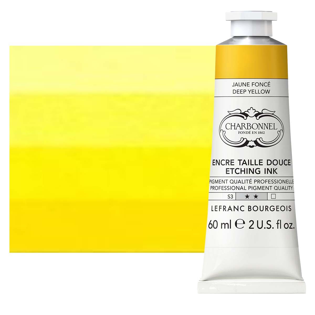 Charbonnel Etching Ink - Deep Yellow, 60ml Tube | Jerry's Artarama