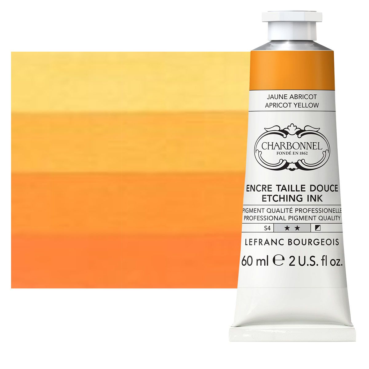 Charbonnel Etching Ink - Apricot Yellow, 60ml Tube | Jerry's Artarama