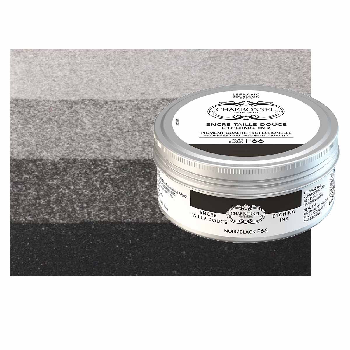 Charbonnel Etching Ink - Black F66, 200ml Can | Jerry's Artarama