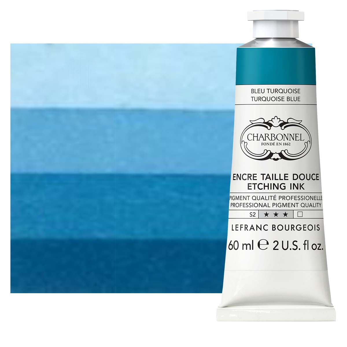Charbonnel Etching Ink - Turquoise Blue, 60ml Tube | Jerry's Artarama
