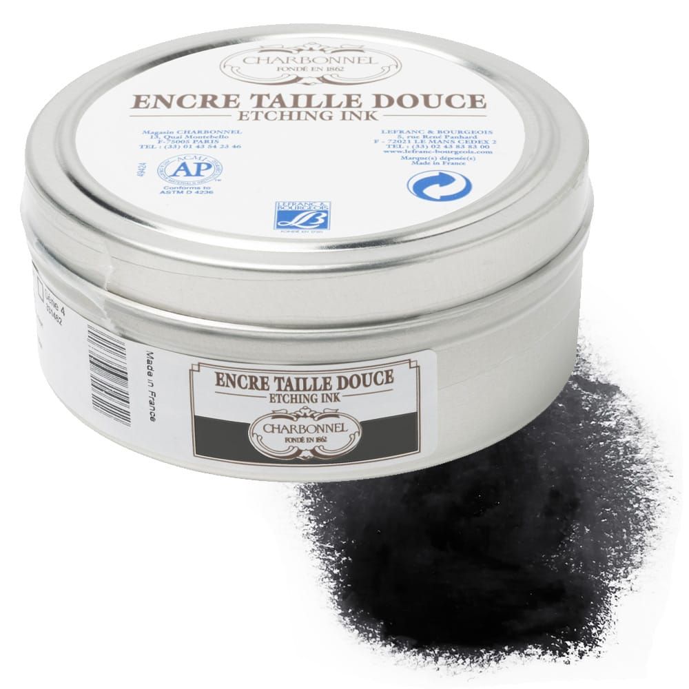 Charbonnel Etching Ink - Black F66, 200ml Can | Jerry's Artarama
