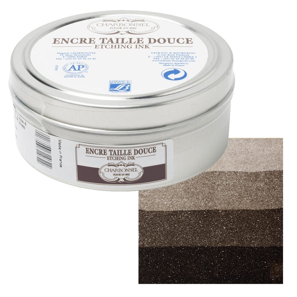 Charbonnel Etching Ink - Raw Sepia, 200ml Can | Jerry's Artarama